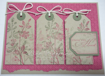 Watercolor Trio tag card - Stamping With Lisa